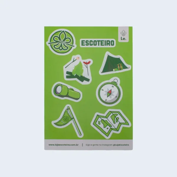 Cartela de Adesivos Ramo Escoteiro | Loja Escoteira